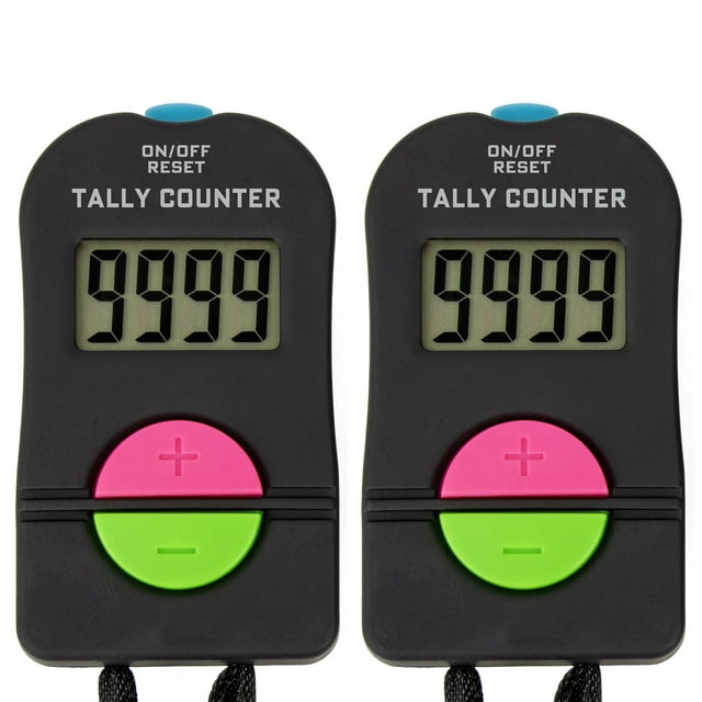 GOGO 2 Pcs Digital Tally Counter Electronic Hand Held Clicker Sports ...