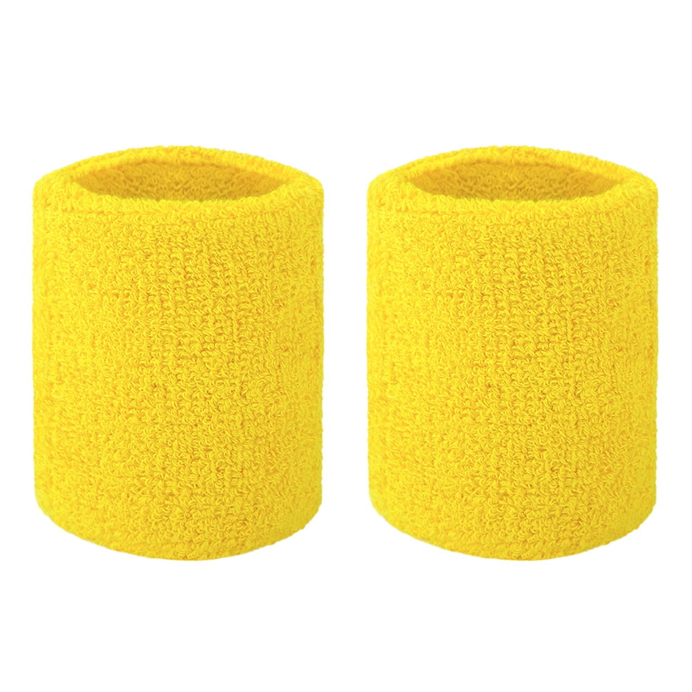 GOGO 2 Pcs Terry Cloth Wristband Athletic Wrist Sweatband for Gym ...
