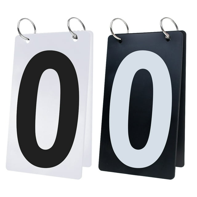 GOGO 2 Sets Waterproof Flip Scoreboard Numbers, 4 x 7 inch, White ...