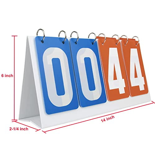GOGO 4-Digital PVC Score Keeper Tabletop Scoreboard Portable for Match ...