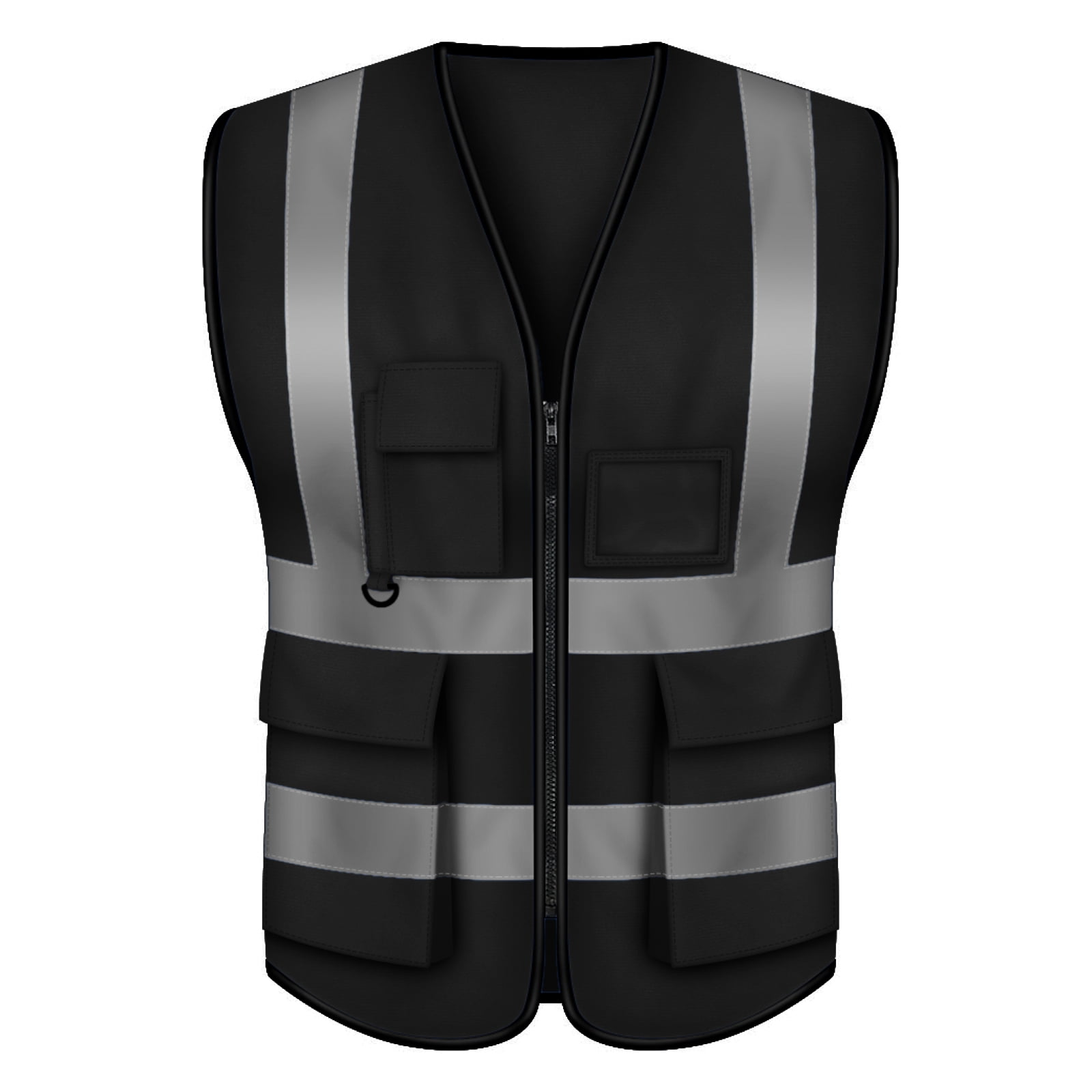 GOGO 5 Pockets High Visibility Zipper Front Breathable Safety Vest with ...