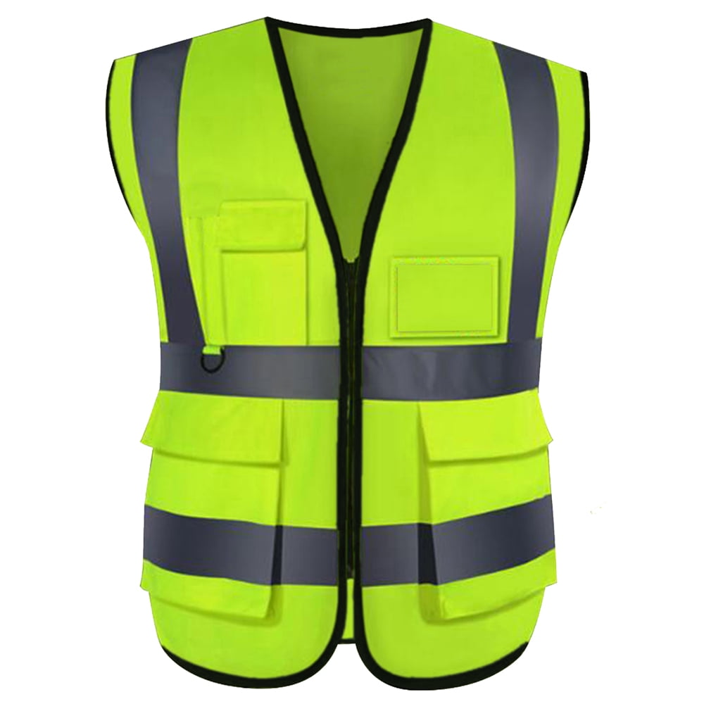 GOGO 5 Pockets High Visibility Zipper Front Breathable Safety Vest with ...