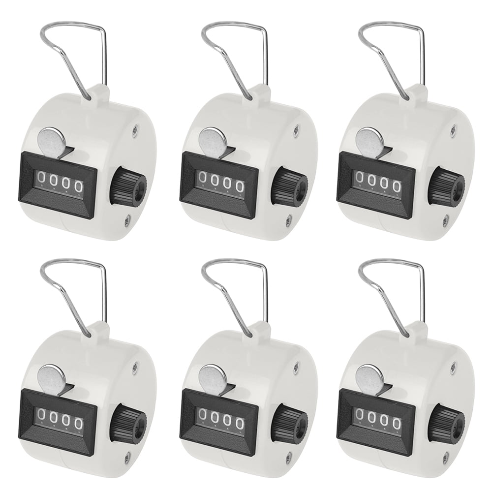 GOGO 6 Pcs Plastic Hand Tally Counter, 4 Digit Number Handheld Clicker ...