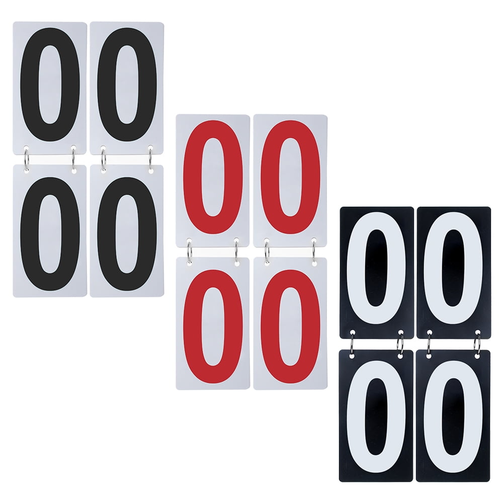 GOGO 6 Sets Baseball Scoreboard Numbers, 4 x 7 inch Plastic Score Cards ...