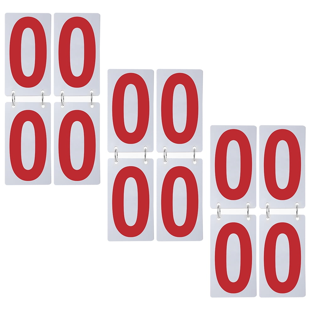 GOGO 6 Sets Baseball Scoreboard Numbers, 4 x 7 inch Plastic White Card ...