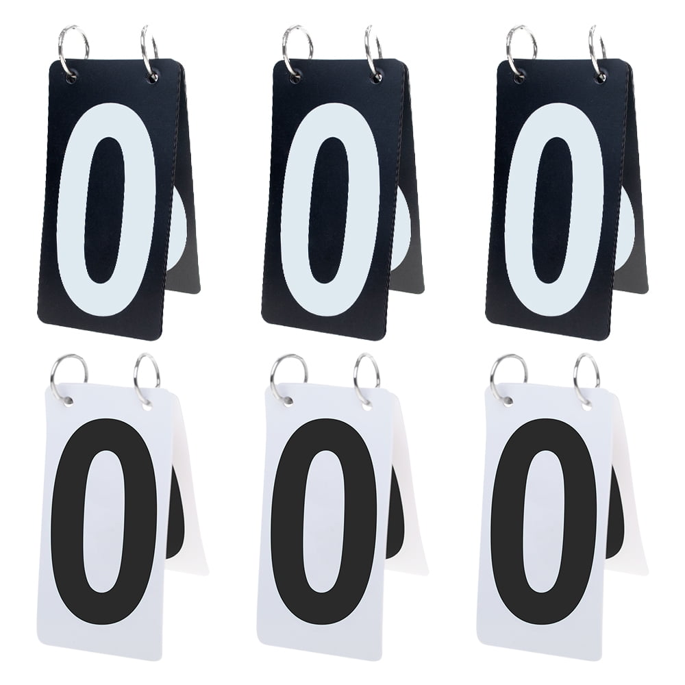 GOGO 6 Sets Plastic Tennis Score Cards, 2.5 x 5 Inch, Black & White ...