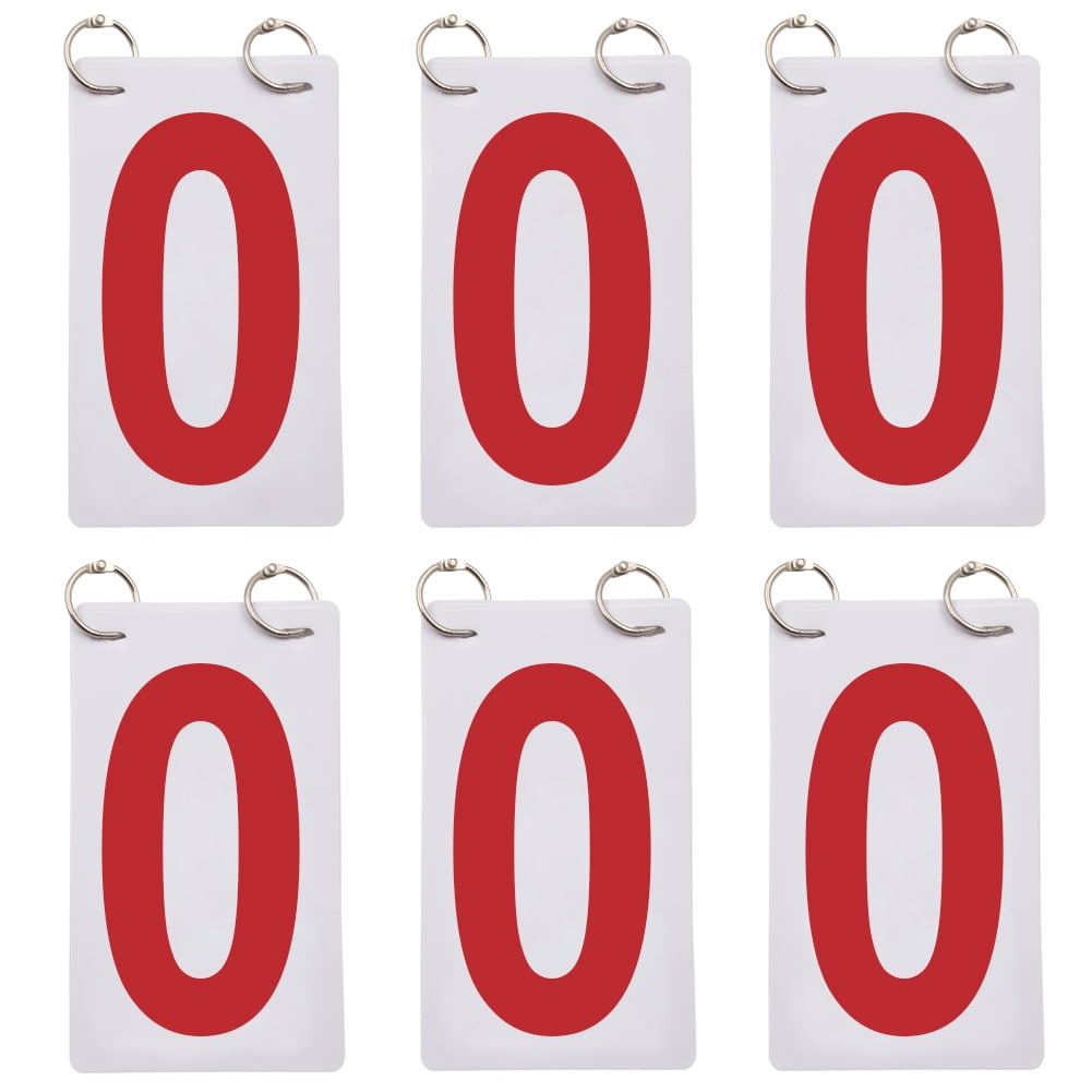 GOGO 6 Sets Red Score Reporter, 3-1/8 x 5-1/2 inches Number Flip Chart ...