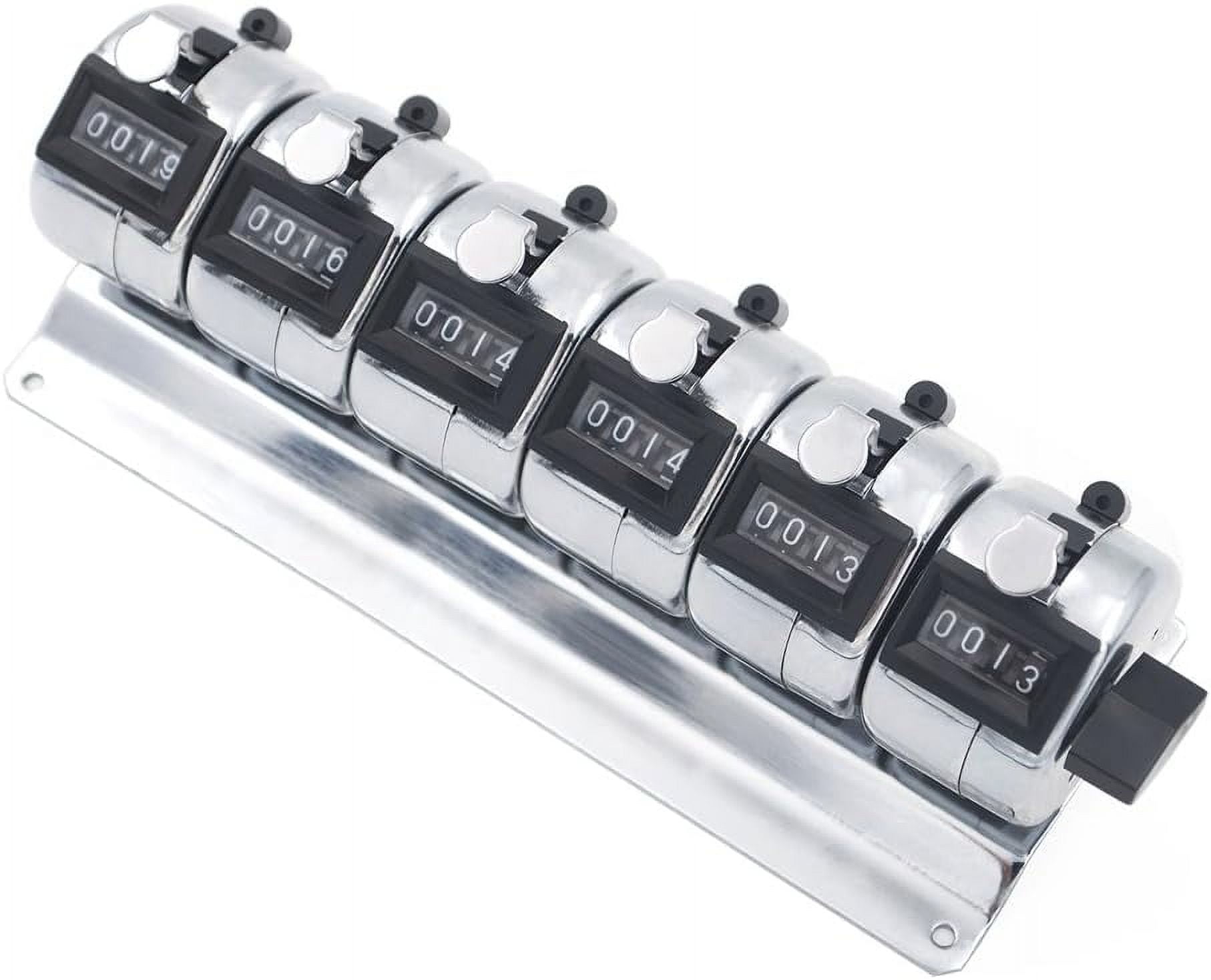 GOGO 6-Unit Counter, Mechanical Tally Meter, Chrome Plated Multiple ...