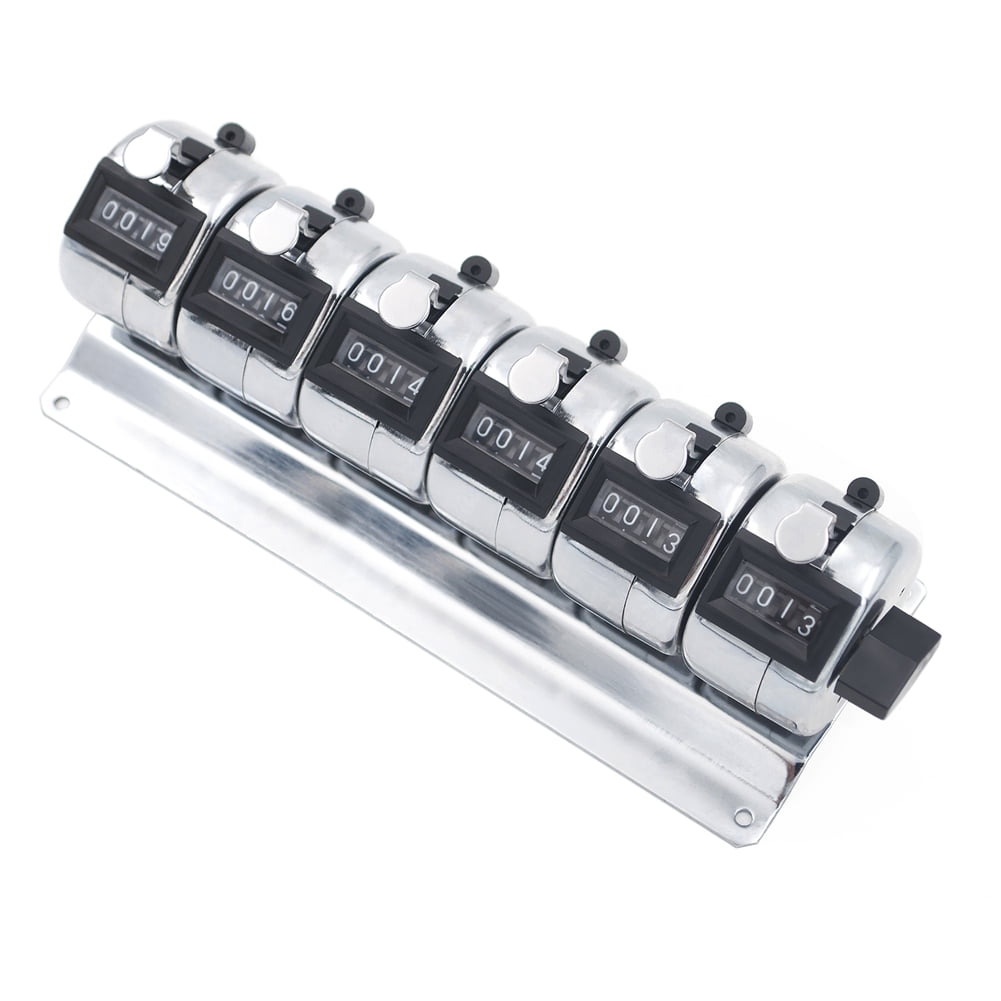 GOGO 6-Unit Counter, Mechanical Tally Meter, Chrome Plated Multiple ...