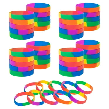 GOGO 12 Pcs Silicone Wristbands for Kids, Rubber Bracelets, School ...
