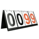 GOGO Sports Scoreboard 4-Digital Portable Tabletop Score Flipper, 00-99 ...