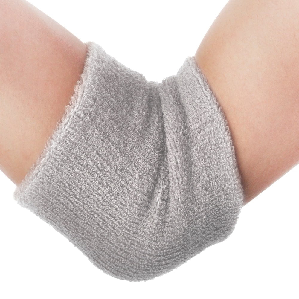 GOGO Terry Cloth Thick Arm Sweatband, 6" Long Wristband Armband Grey ...