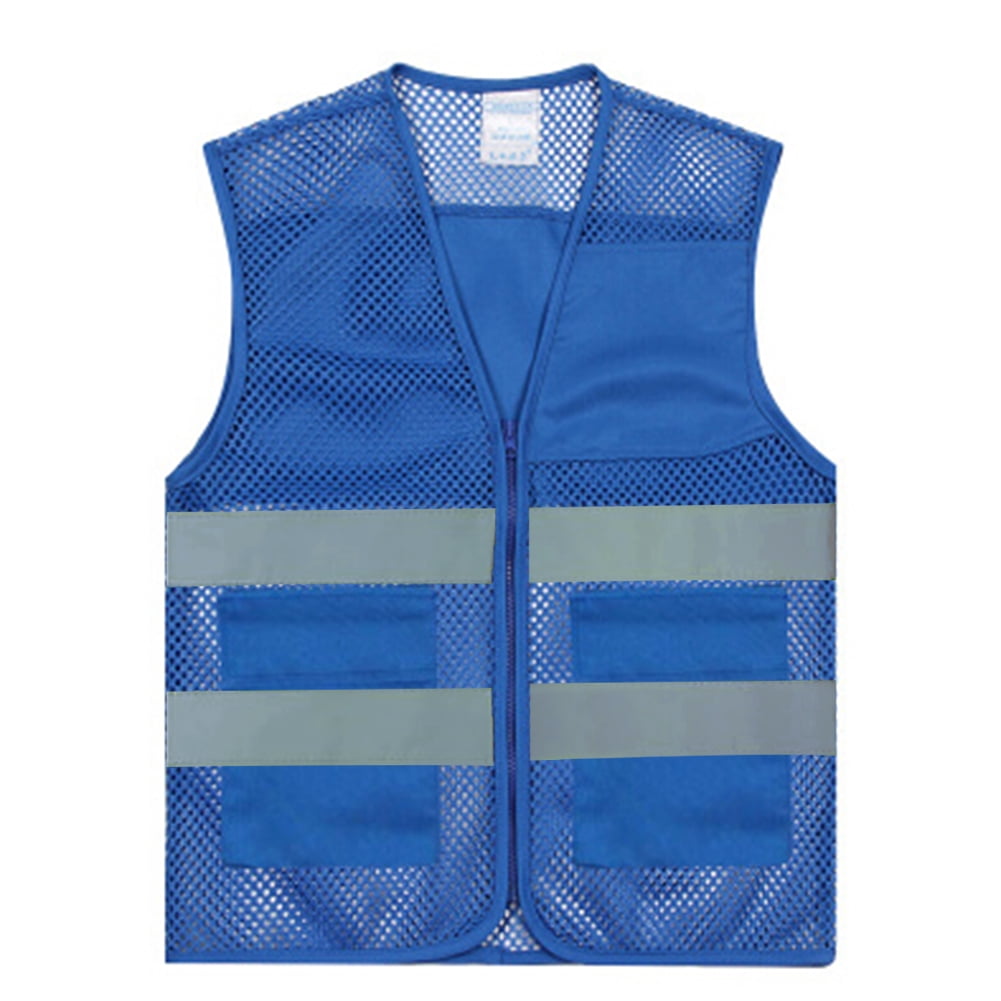 GOGO Unisex US Big Mesh Volunteer Vest Zipper Front Safety Vest with ...