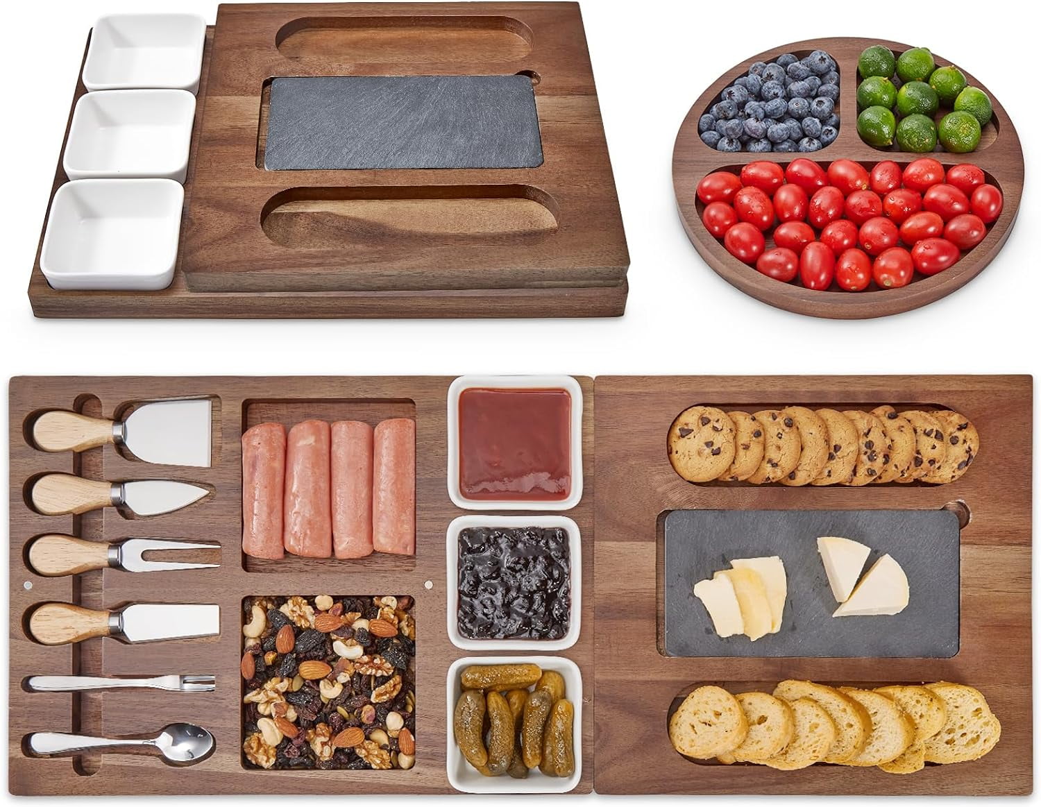 GOGRANT 28 x 11 Inch Charcuterie Boards and Knife Set, Magnetic Extra ...