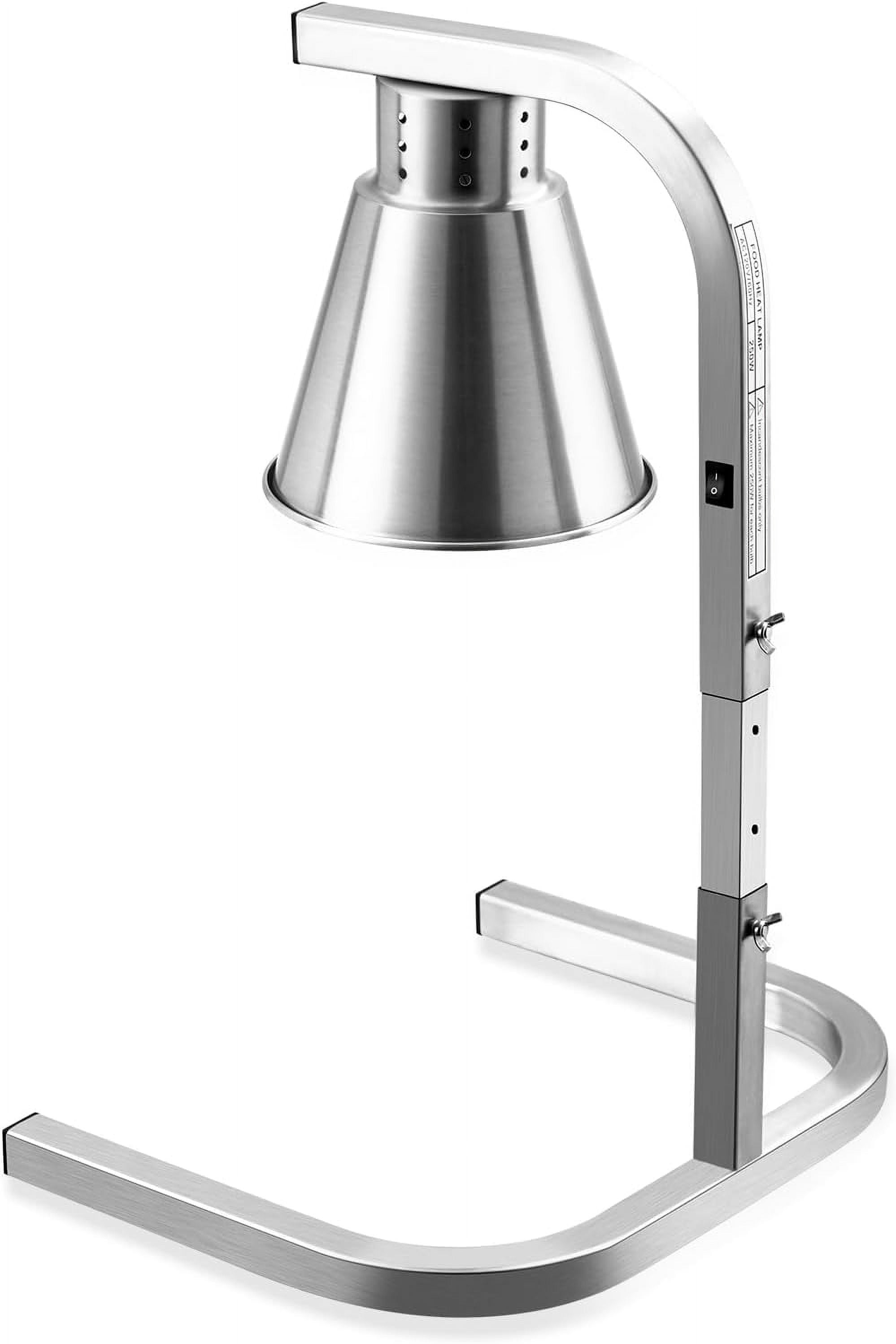 GOGRANT Food Heat Lamp Stainless Steel Food Warmer Lamp with Bulb for ...