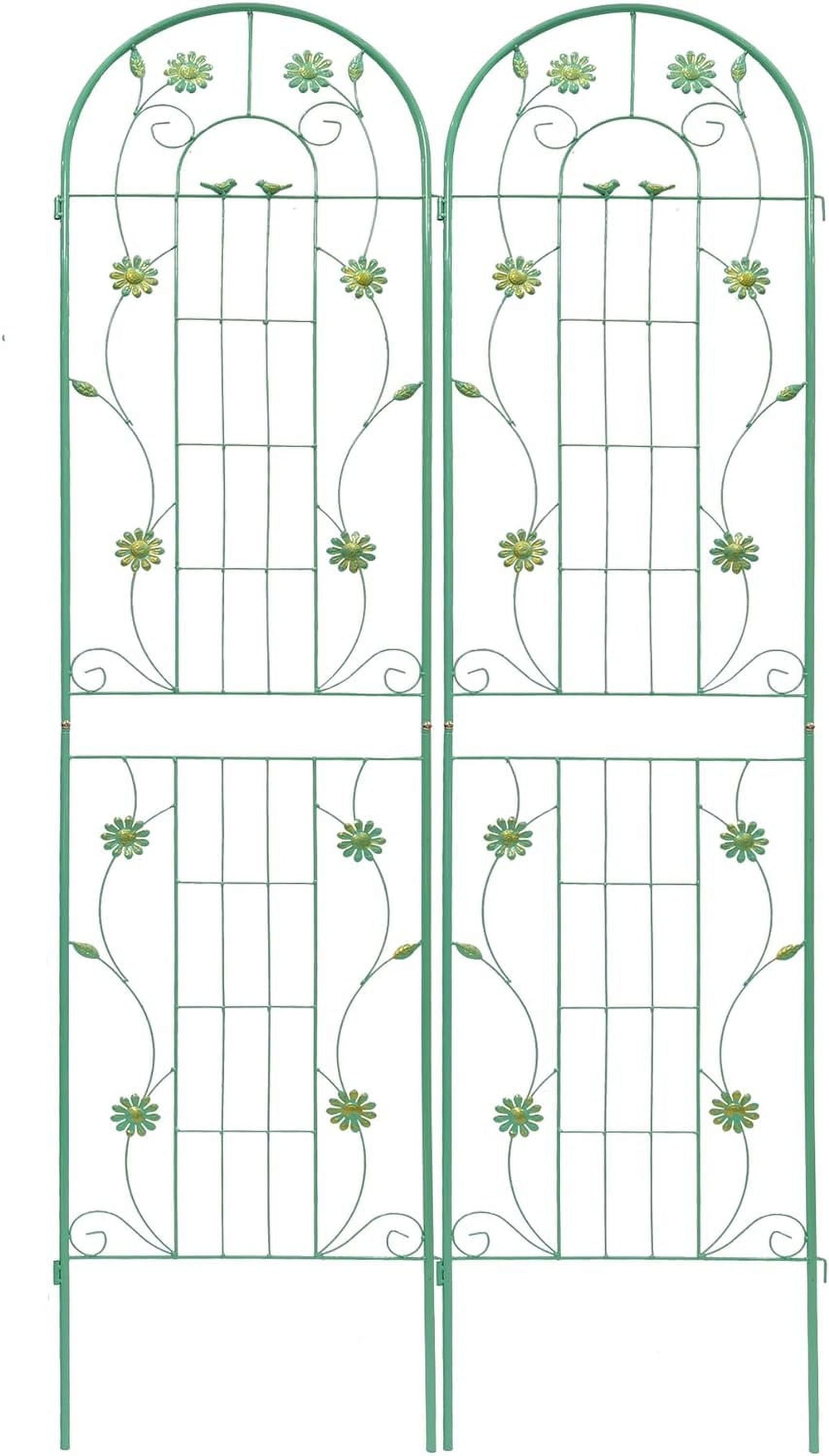GOGRANT Garden Trellises for Climbing Plants, 2 Pack Metal Plant ...
