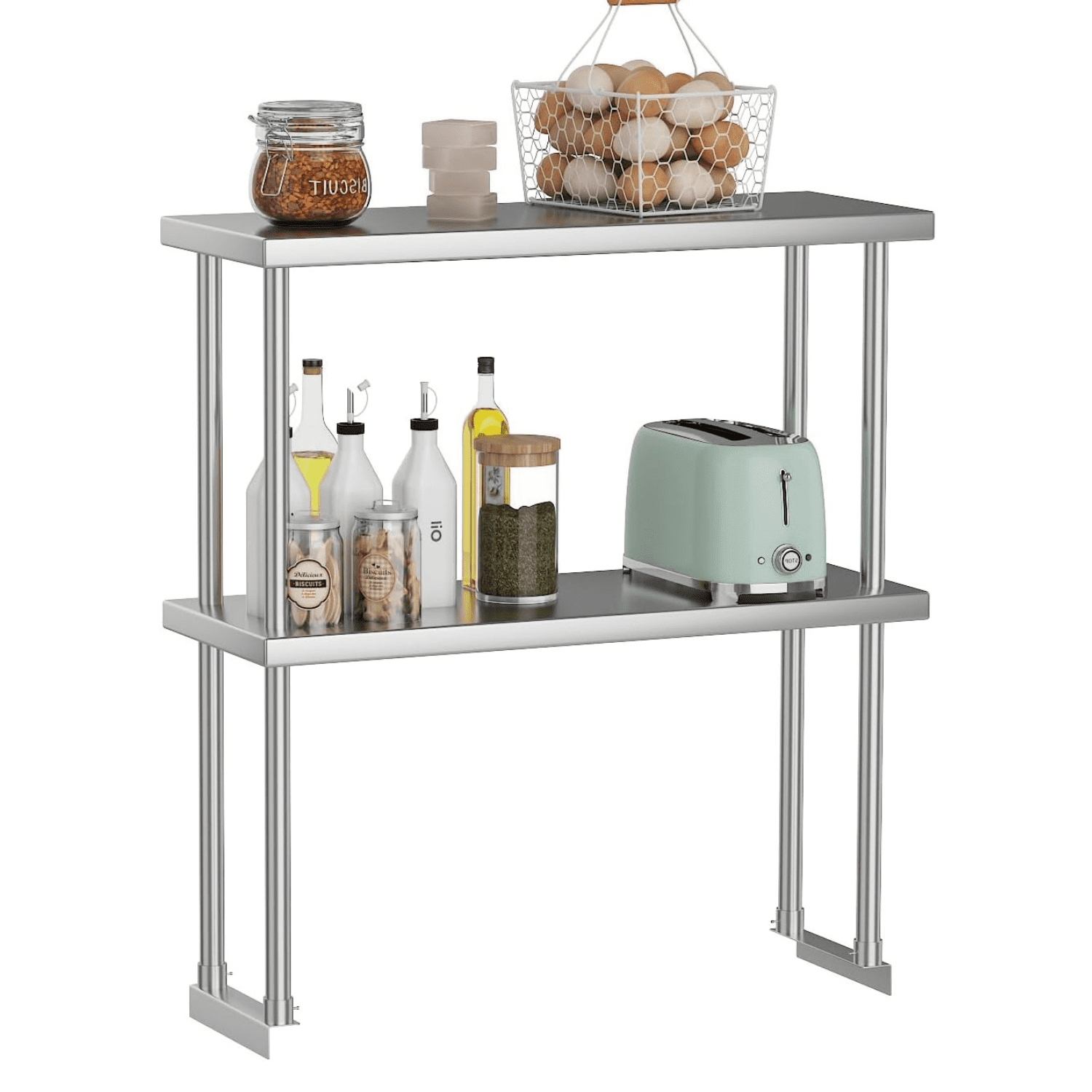 GOGRANT Stainless Steel Overshelf Shelves for Work & Prep Table 12" x ...
