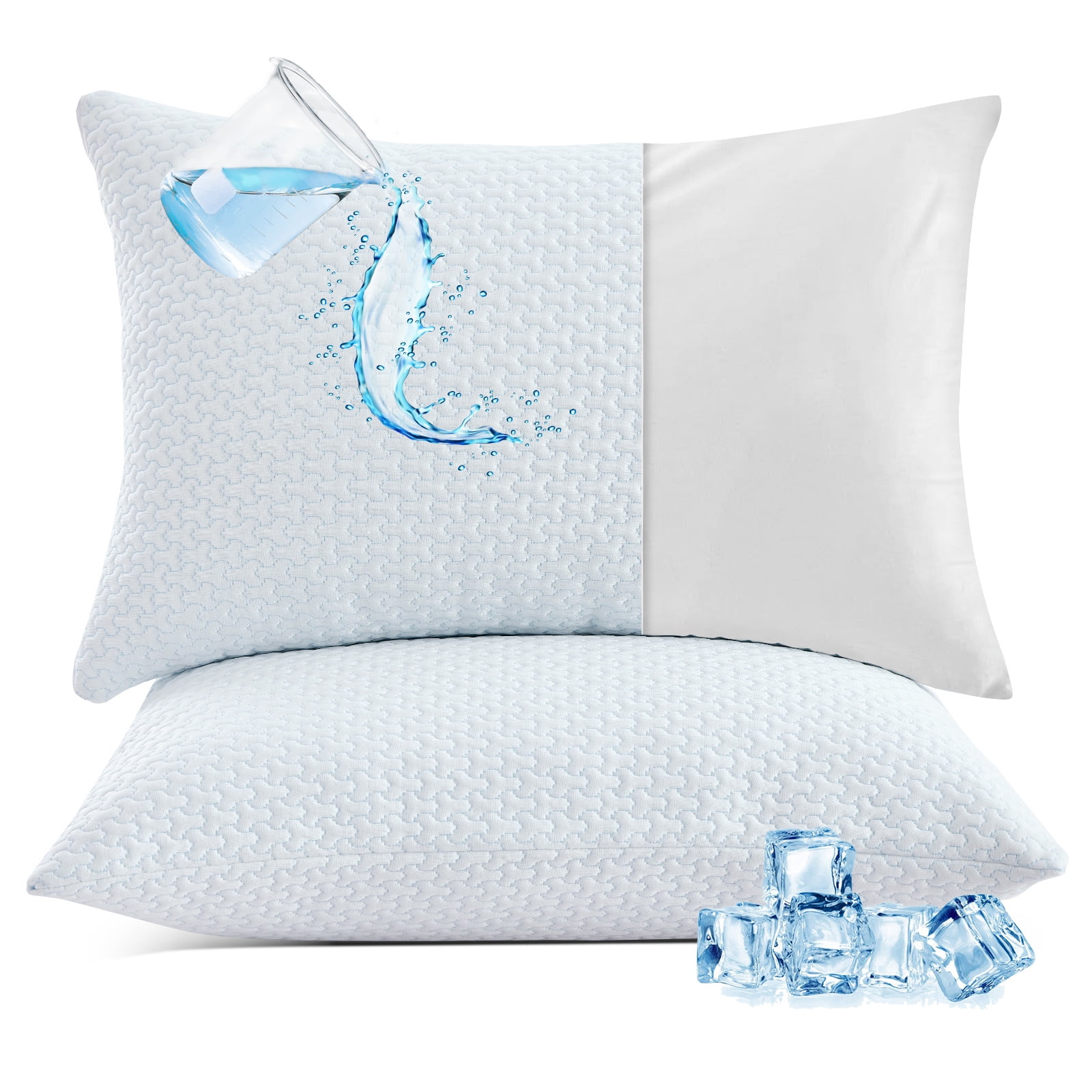 GOGREEN Bamboo Waterproof Pillow Protector, Breathable Pillow Cover, 3D ...