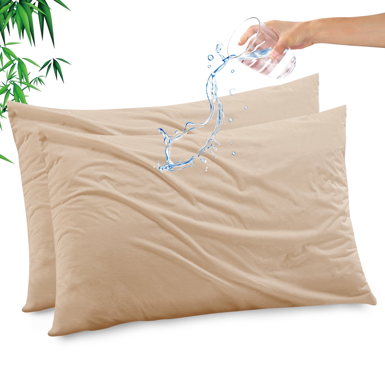 GOGREEN Waterproof Pillow Protectors with Zipper - King 20x36 - Walmart.com