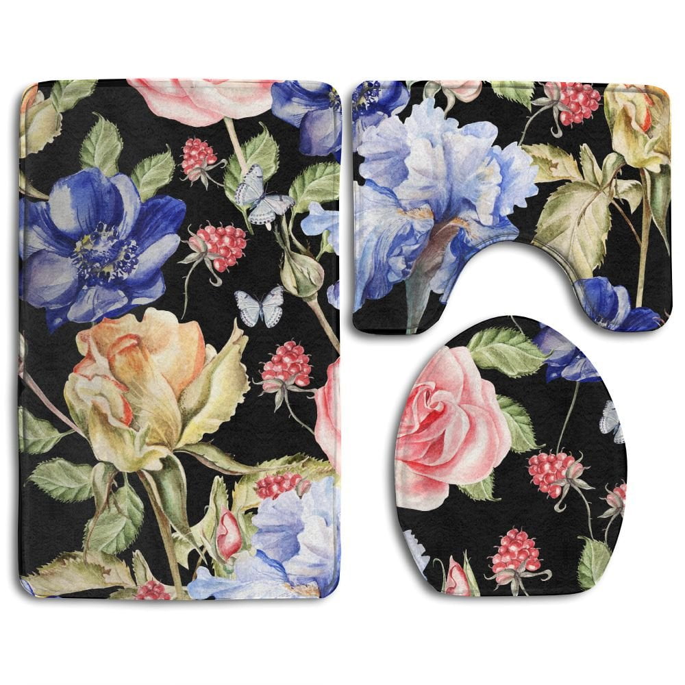 GOHAO Beautiful Colorful Watercolor Flowers Iris Anemones Roses ...