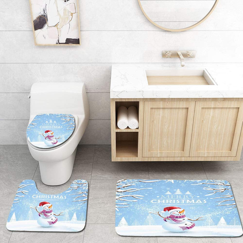 GOHAO Christmas Cute Snowman in a Snowy Winter Day Xmas Hat Frosty Noel ...