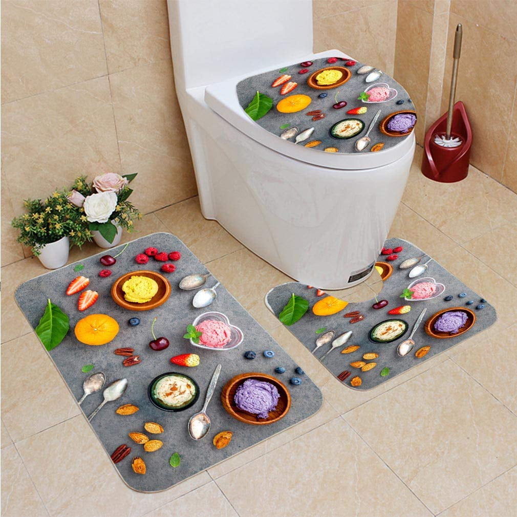 GOHAO Flat Lay ice Cream Various Fruits Raspberry berry Strawberry ...