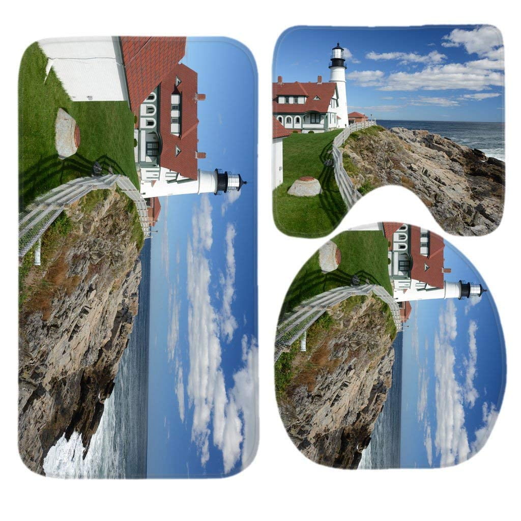 GOHAO Ocean Blue Flannel Bath Rugs, 3' x 2' (3 Pieces) - Walmart.com