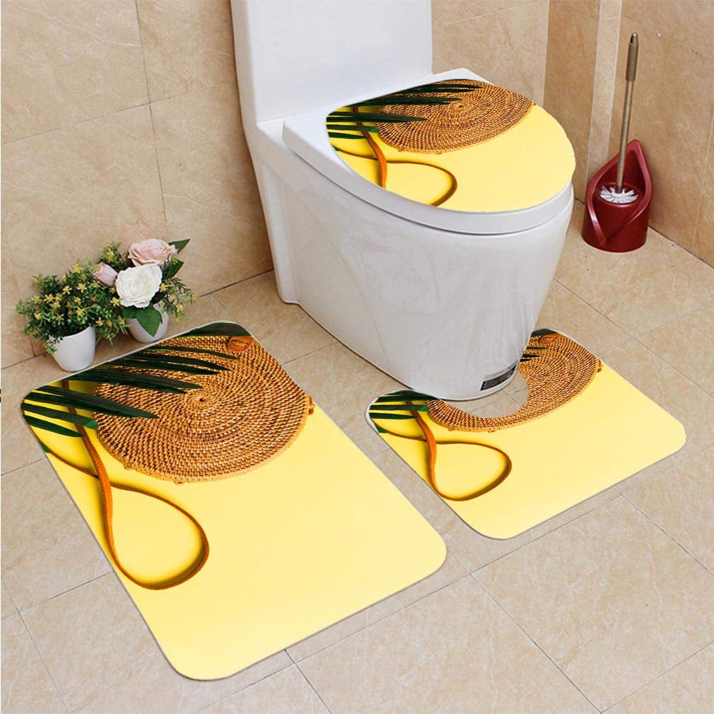 GOHAO Rattan Bamboo Trendy Woman Bag Vacation Concept 3 Piece Bathroom ...