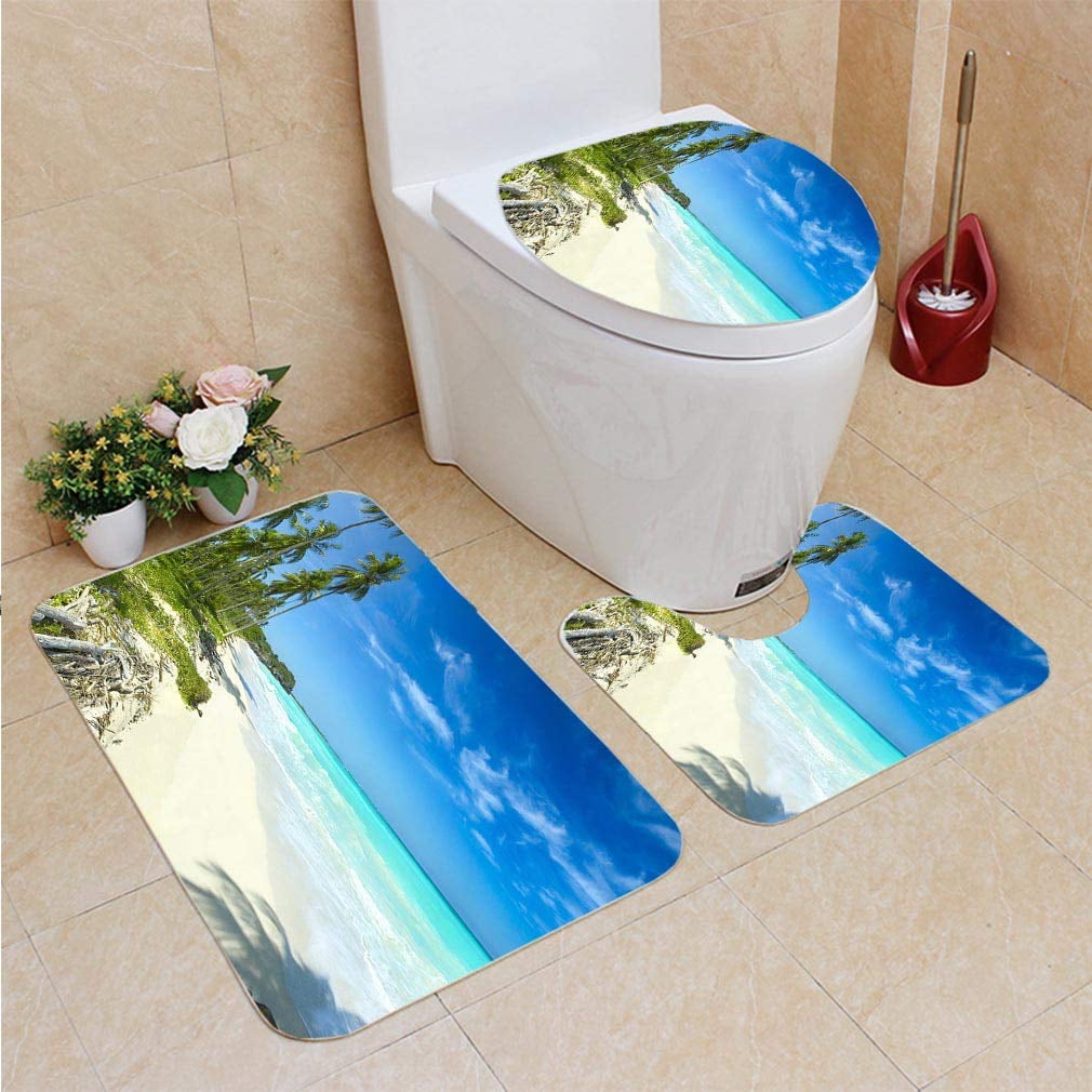 GOHAO Relaxing Tropical Caribbean Sand Turquoise Island Beach Palm Tree ...