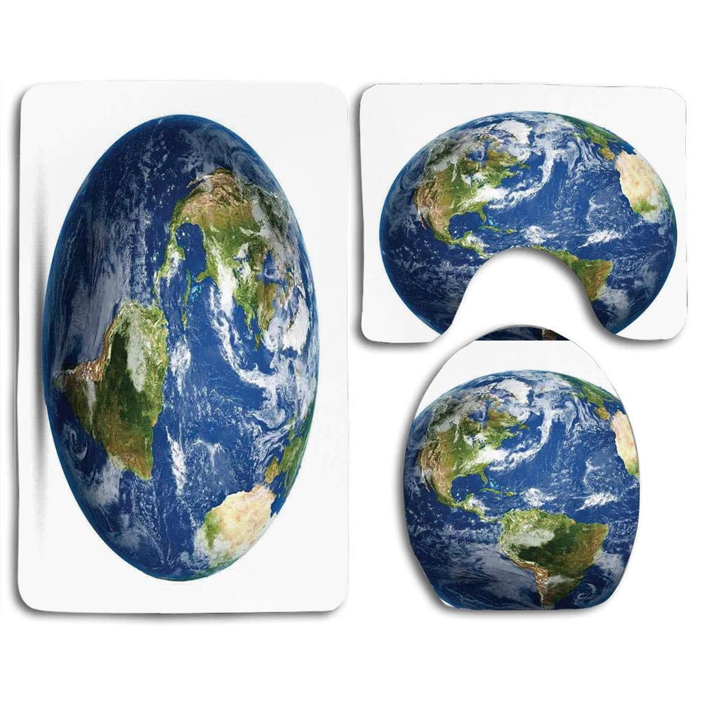 GOHAO World Map Planet Earth from Space Satellite Continents Clouds 3 ...