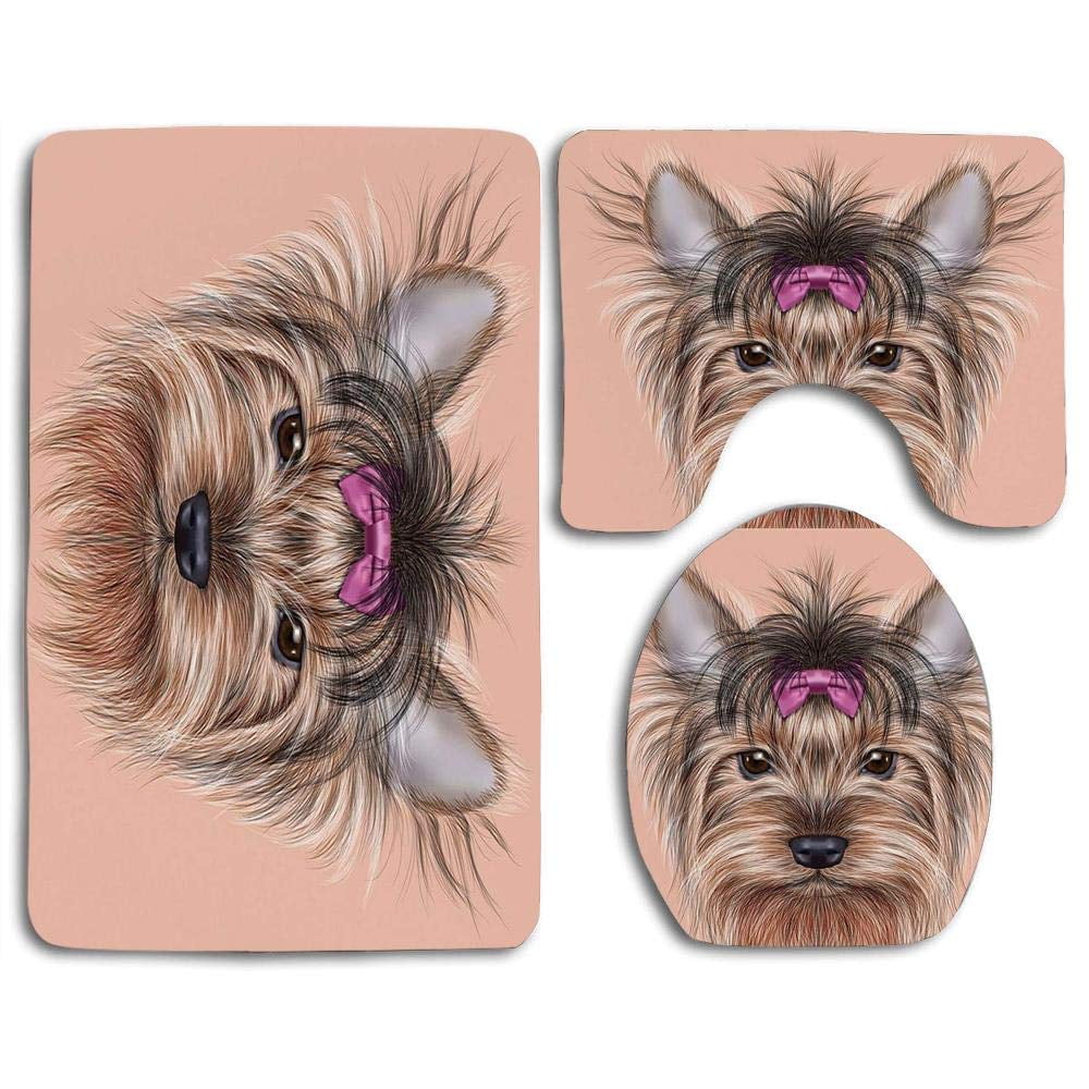 GOHAO Yorkie Realistic Computer Drawn Yorkshire Terrier Cute Ribbon 3 ...