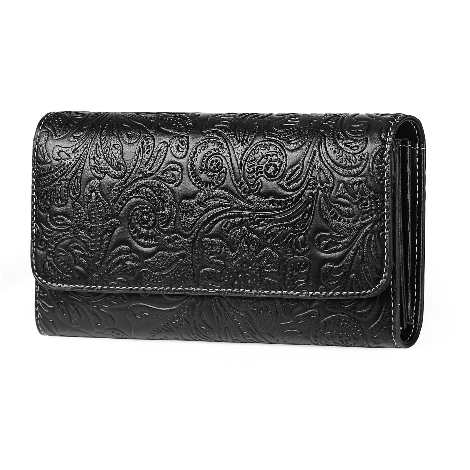 GOIACII Western Wallets for Women Trifold Wallets Large Capacity Women ...