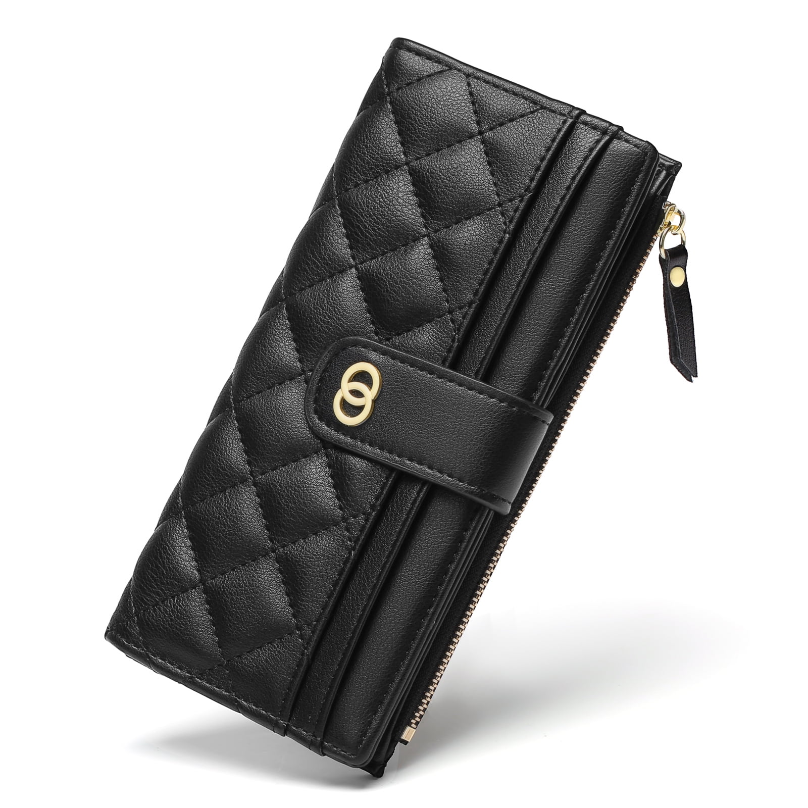 GOIACII Women's Leather Wallet Women Large Clutch RFID Protection ...