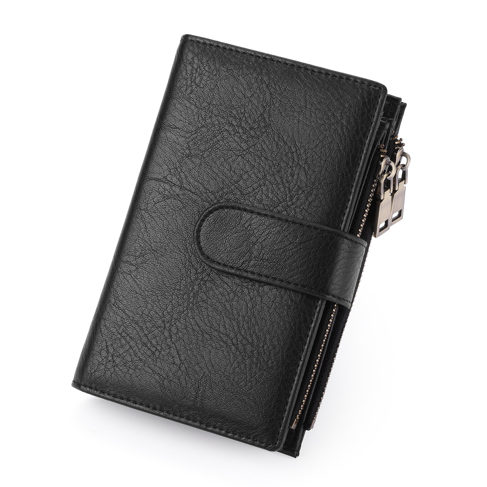 GOIACII Womens Wallets Rfid Credit Card Holder with 2 Zipper Pockets, 3 ...