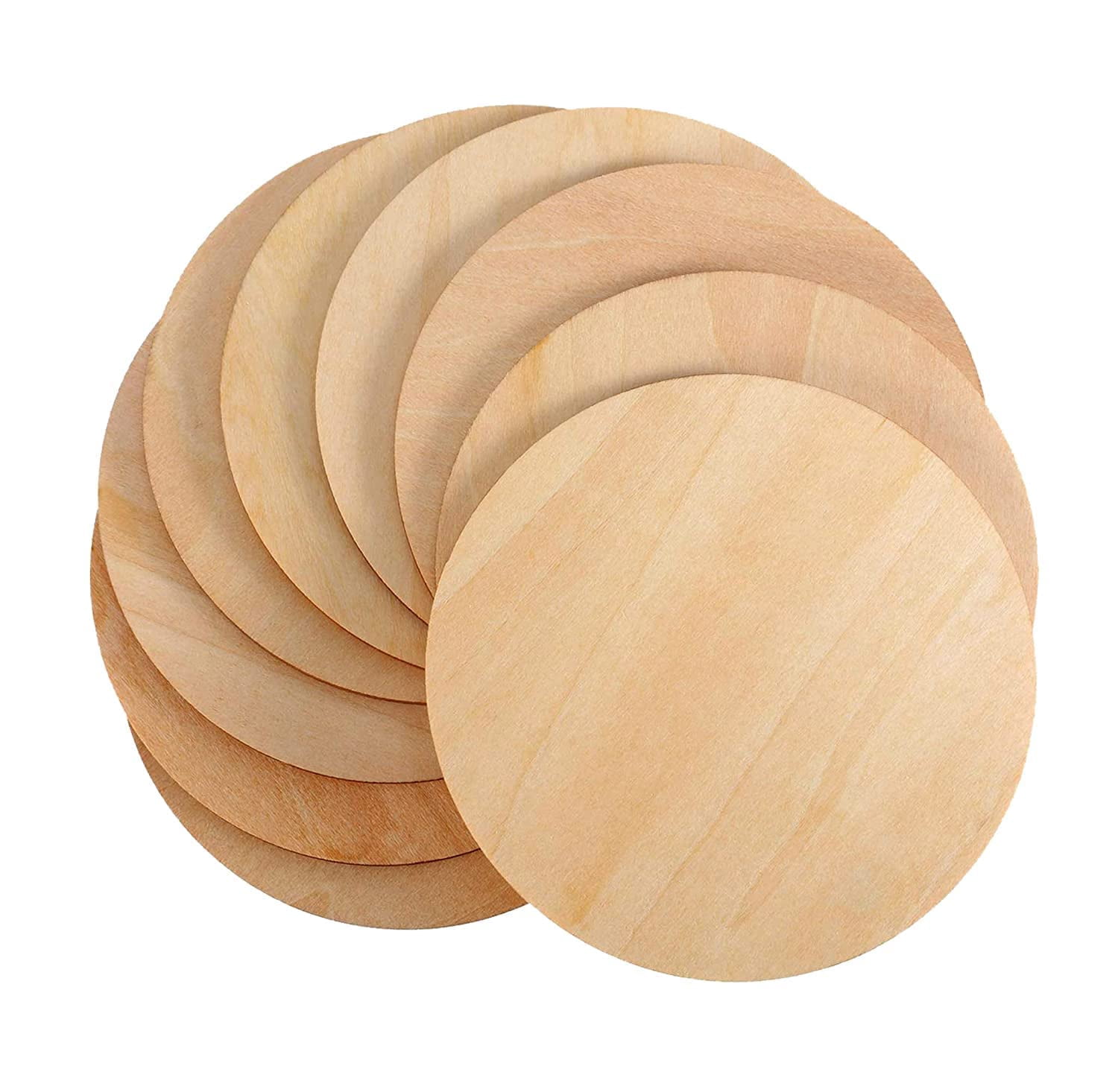 GOJEEVA Premium Wooden 16X16 Inches Circles Unfinished Round Wood ...