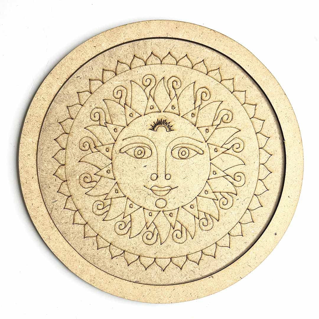 GOJEEVA Premium Wooden MDF Engraved Chandroli Pattern Cutout Board for ...