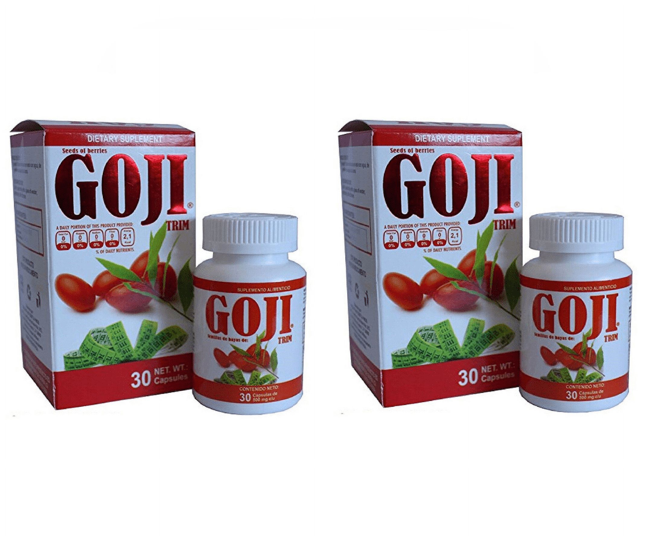 GOJI TRIM 500 mg 30 Capsules Pack of 2 - Walmart.com