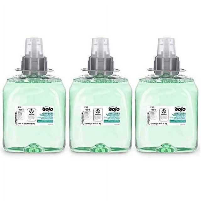 GOJO 5163-03 Green Certified Foam Hand, Hair & Body Wash, Cucumber ...