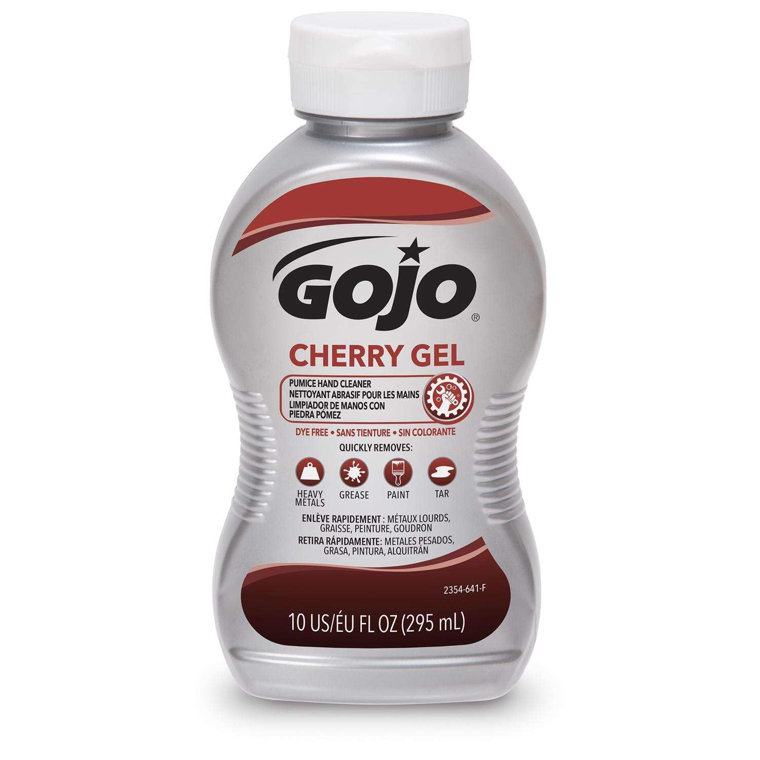 GOJO Cherry Gel Pumice DMF15 Hand Cleaner, Cherry Scent, 10 Oz Bottle ...