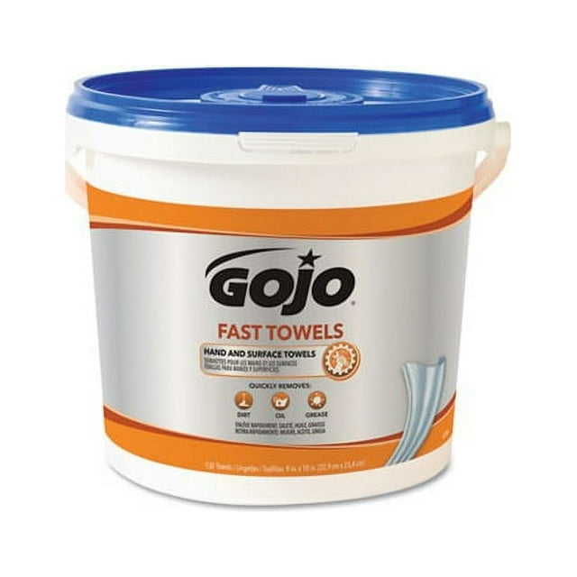 GOJO FAST TOWELS Hand Cleaning Towels 7.75 x 11, 130/Bucket, 4 Buckets ...