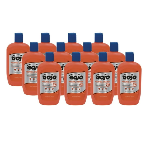 GOJO Industries 0957-12 Natural Orange 14 oz. Pumice Hand Cleaner ...