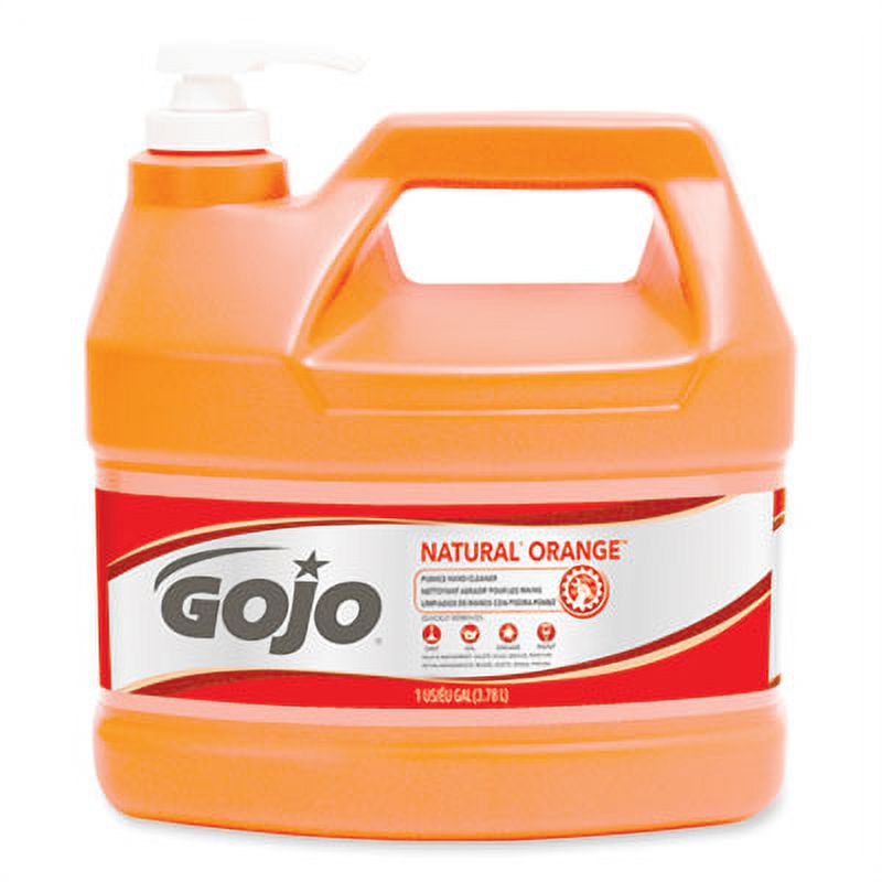 GOJO NATURAL ORANGE Pumice Hand Cleaner, Citrus Scent, 1 gal, 2/Carton ...