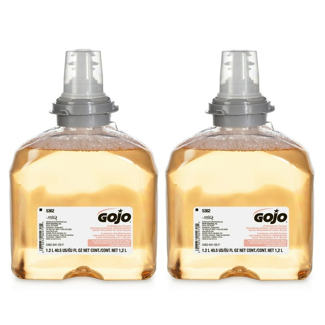 GOJO Premium Foamy Antibacterial Bathroom Soap, Fresh Fruit Scent ...