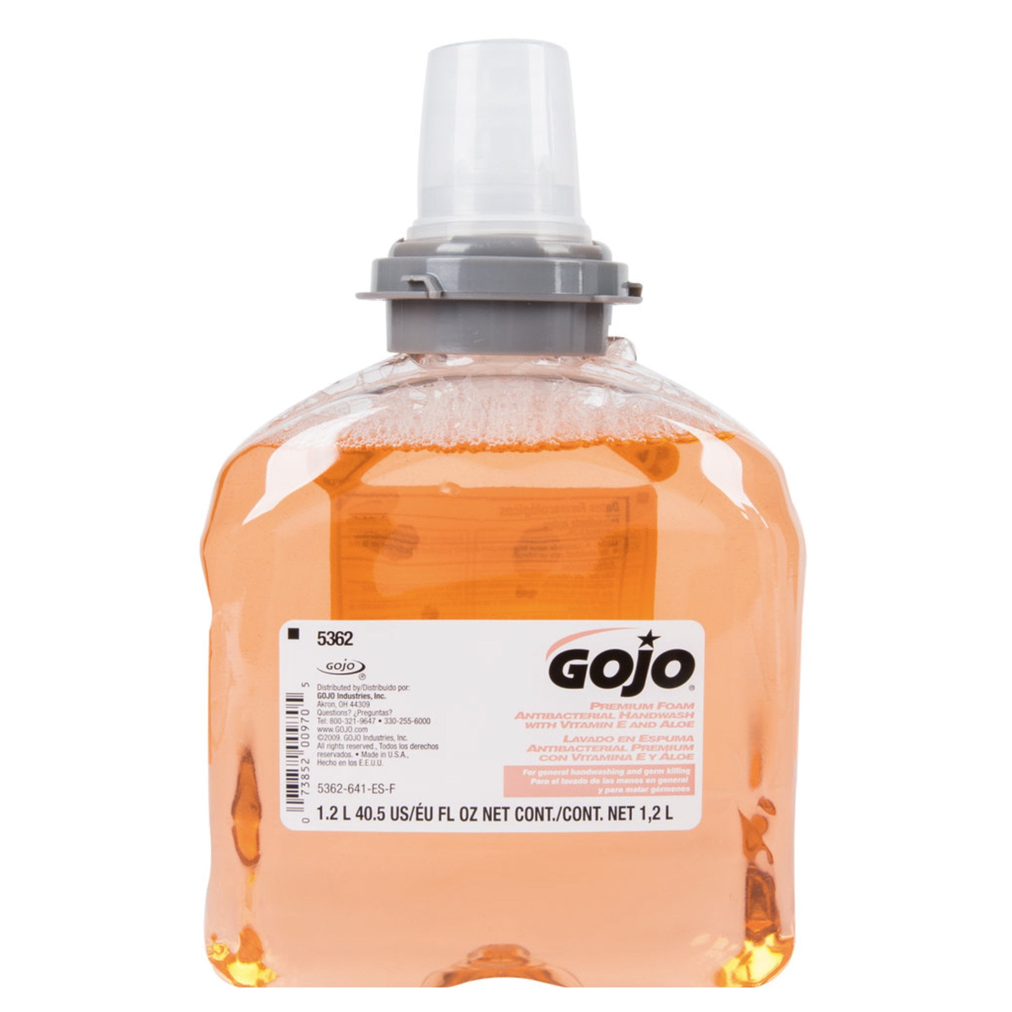 GOJO Premium Foamy Antibacterial Bathroom Soap, Fresh Fruit Scent ...
