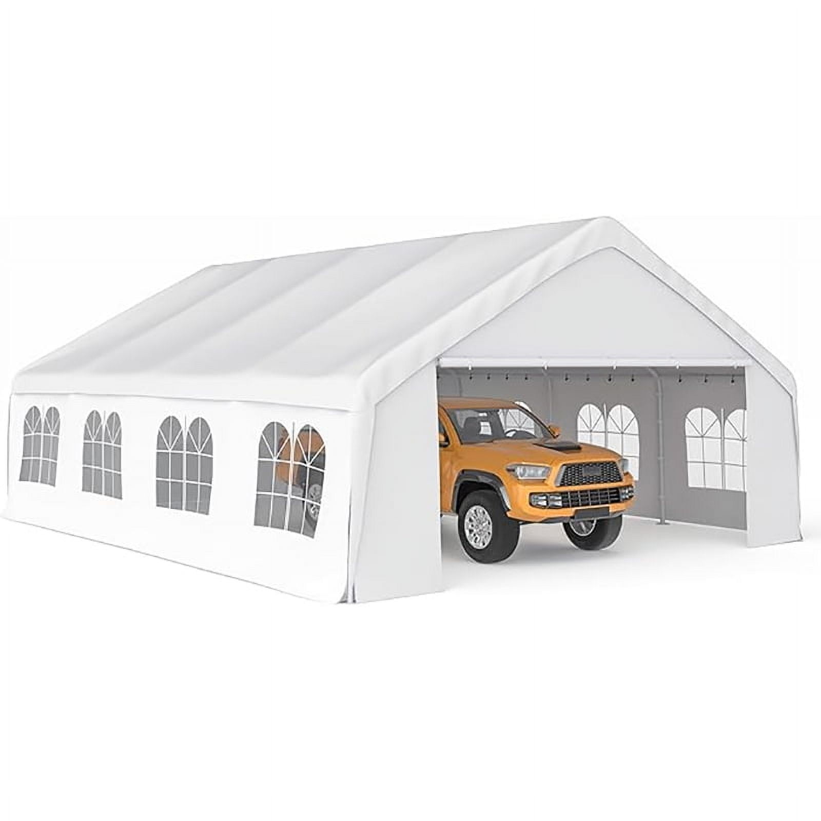 GOJOOASIS 20 x 26 ft Carport Outdoor Commercial Wedding Party Frame ...