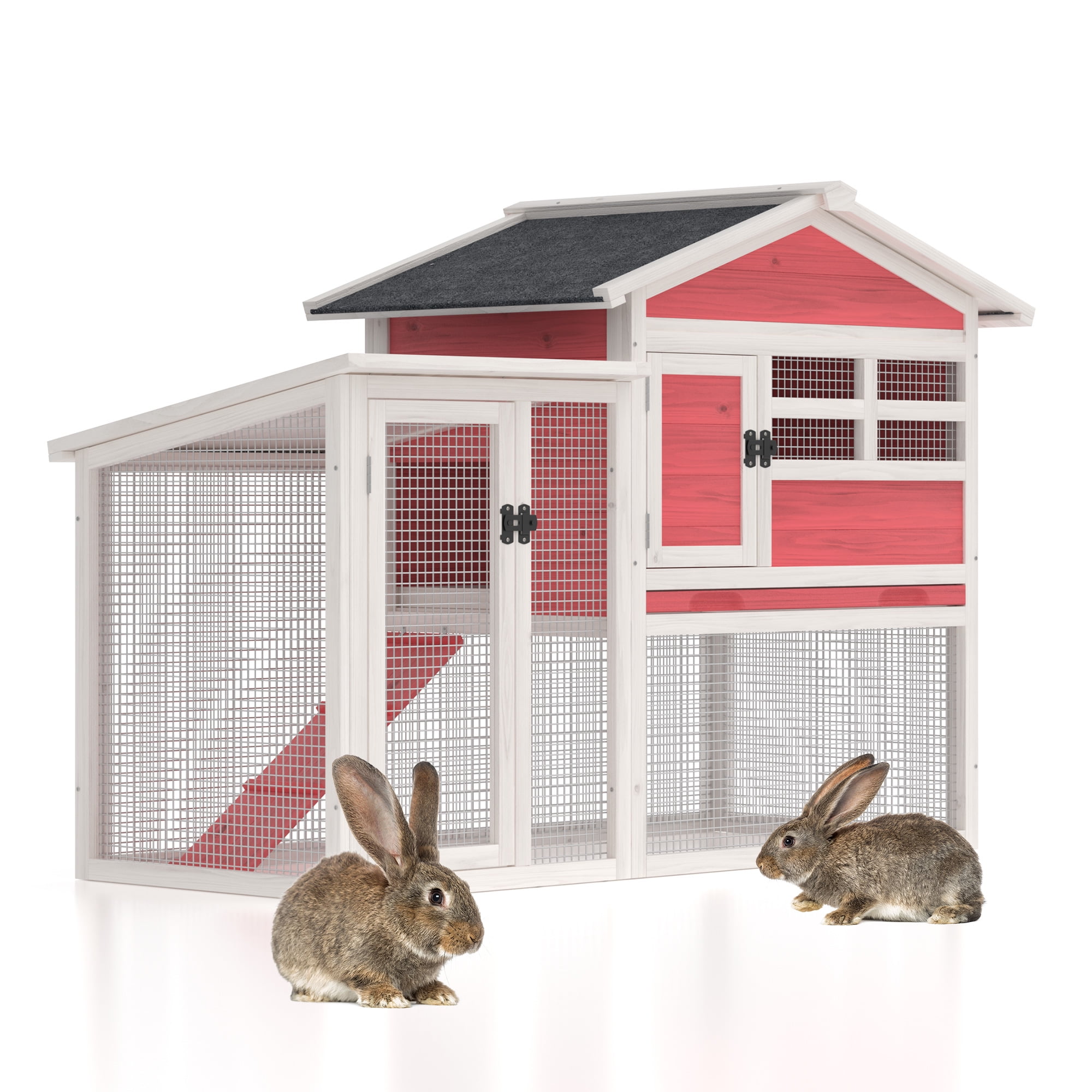 GOJOOASIS Rabbit Hutch Indoor, Chicken Coop Outdoor with Waterproof ...