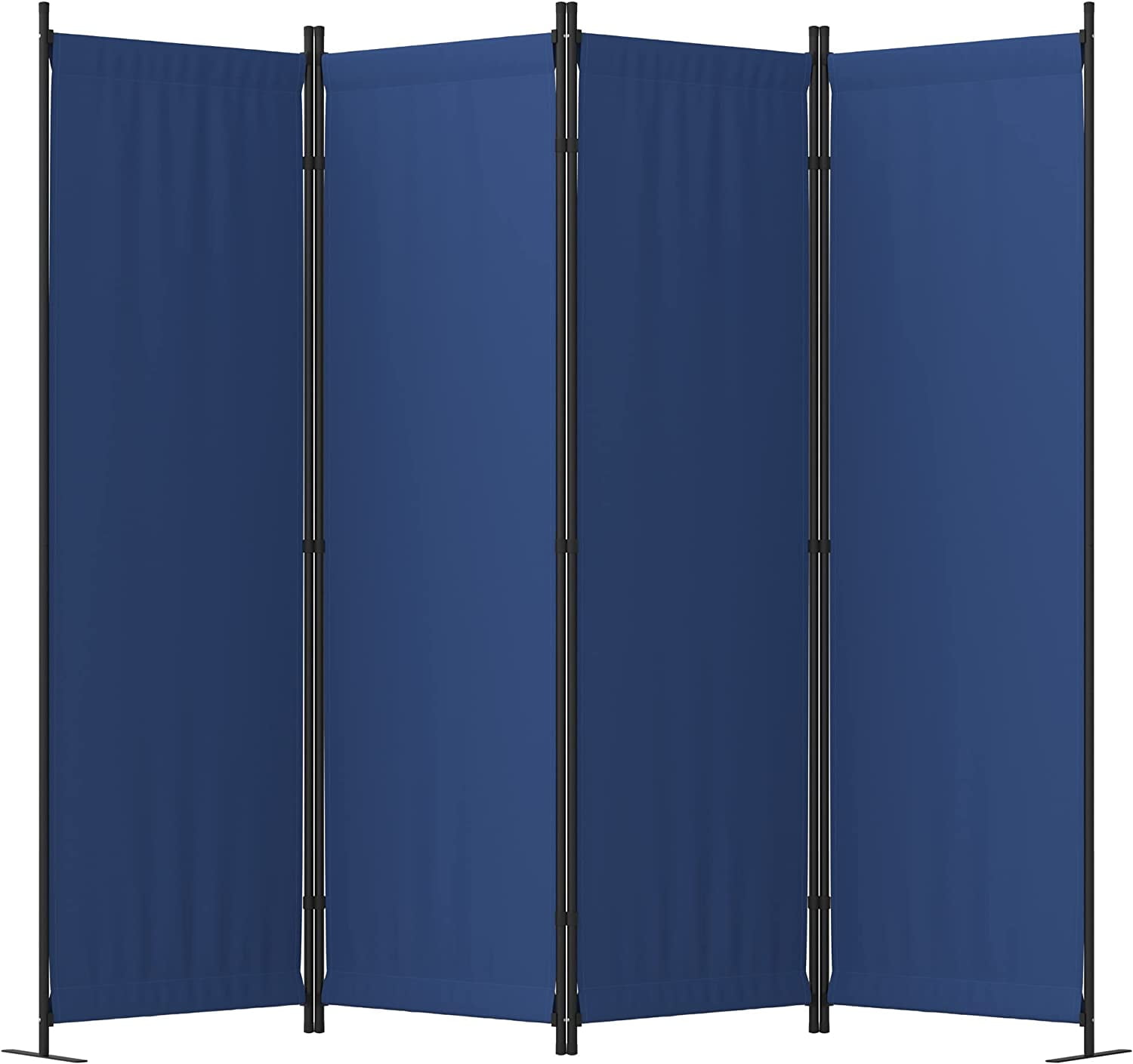 GOJOOASIS Room Dividers Folding Privacy Screens 4 Panel Partition (Blue ...