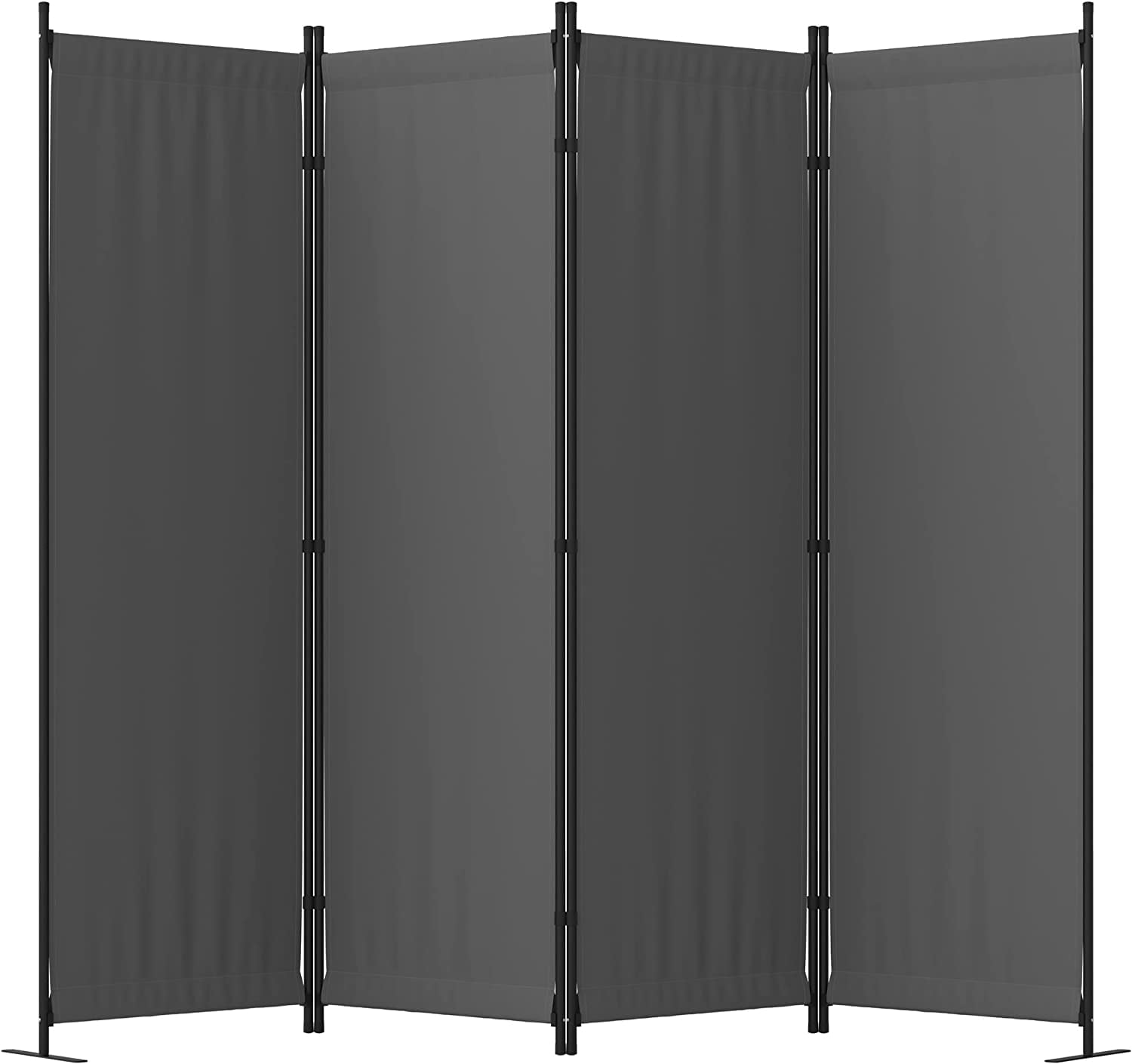 GOJOOASIS Room Dividers Folding Privacy Screens 4 Panel Partition (Grey ...