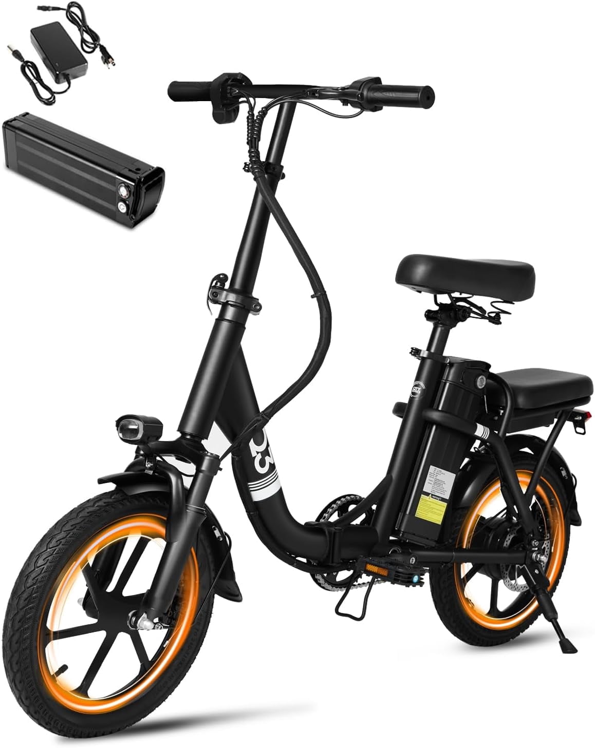GOKU Electric Bike for Adults 20 Mph with Max 15° Uphill,Folding Ebikes ...