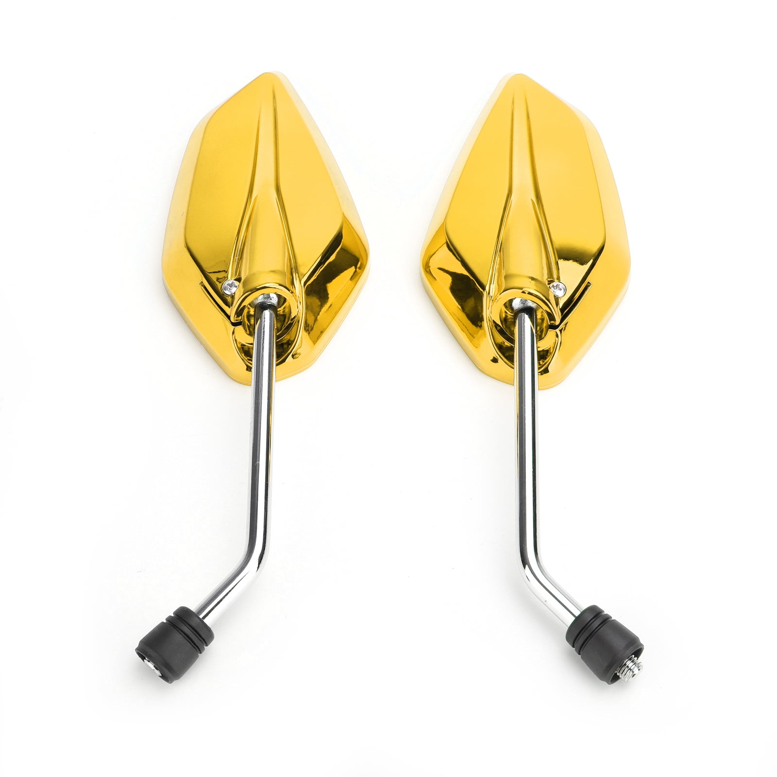 GOLD 10MM THREAD MOTORBIKE MIRRORS UNIVERSAL MOTORCYCLE/BIKE/SCOOTER ...